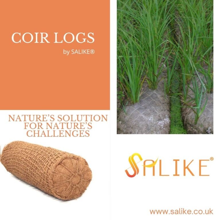Coir Logs from Salike®: sustainable erosion control and shade for soil ...